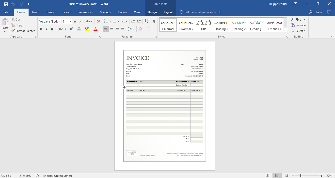 Word Invoice Template or Excel Invoice Template - 2024 Guide - WebSta.ME